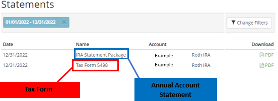 IRA Annual Account Statement FAQs